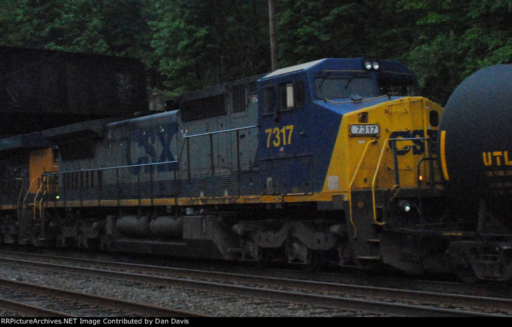 CSX CW40-8 7317 trails on Q438-14